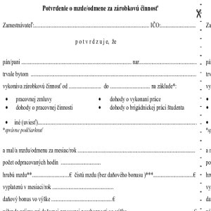 Potvrdenie o príjme | Potvrdenia | ipdf.sk
