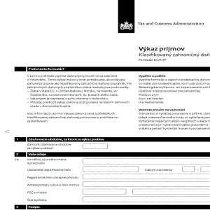Potvrdenie k dani z príjmov E9 EU - Holandsko | Potvrdenia | ipdf.sk